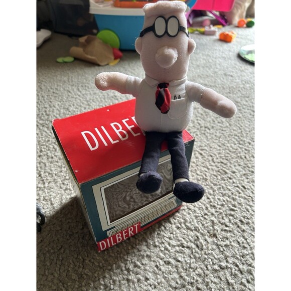 Toys | Vintage Dilbert Plush Doll Box Dilbert Toy Comic Strip | Poshmark